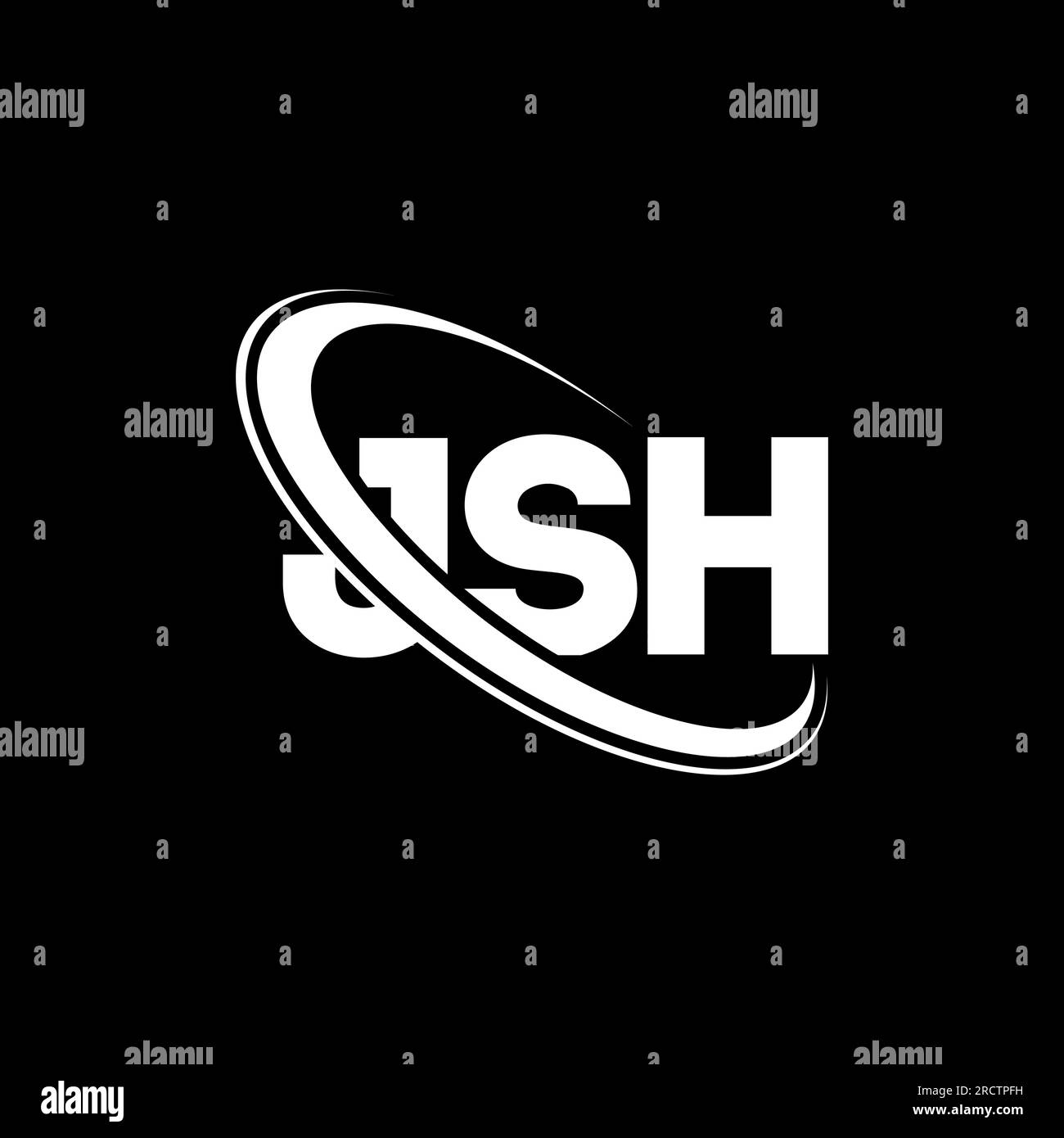 JSH logo. JSH letter. JSH letter logo design. Initials JSH logo linked with circle and uppercase ...