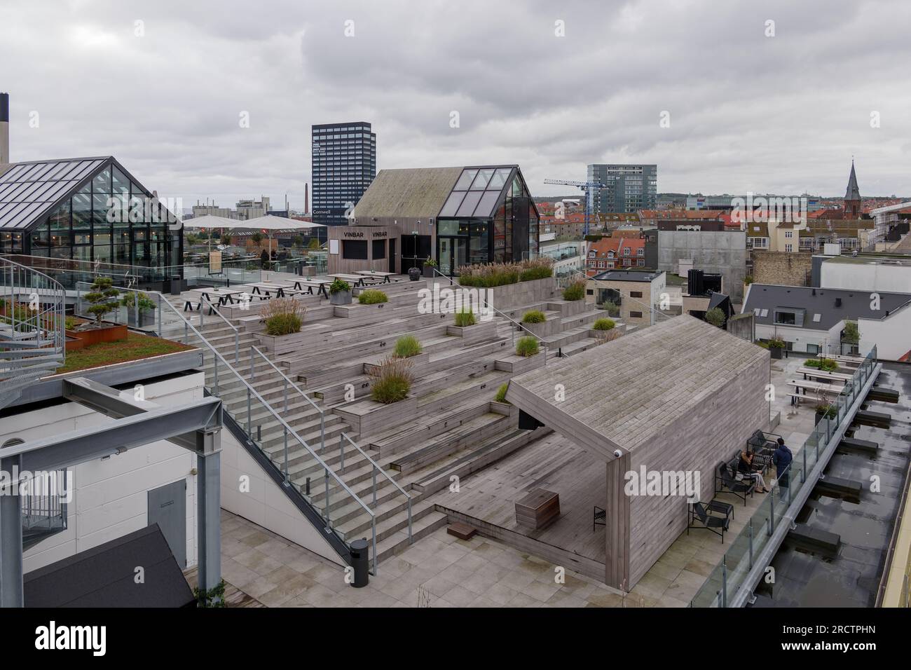 Outdoor top aerial view at Salling SKYWALK, Observation deck on the ...