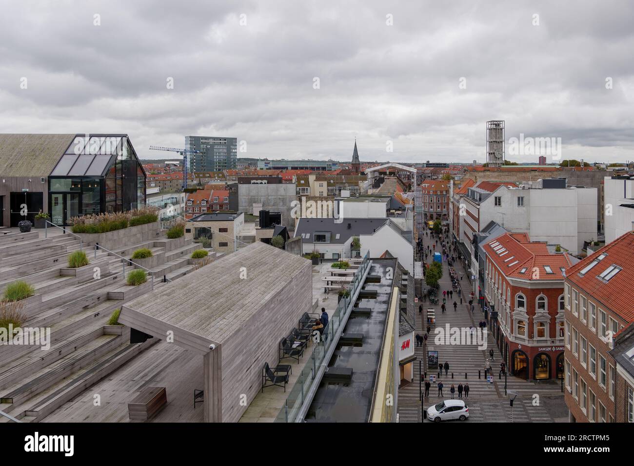 Outdoor top aerial view at Salling SKYWALK, Observation deck on the ...