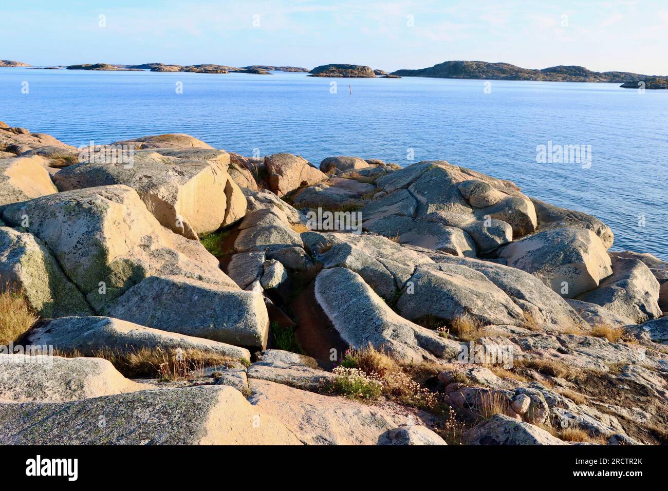 Rock formations on island in Fjällbacka archipelago on the western coastline of Sweden Stock ...