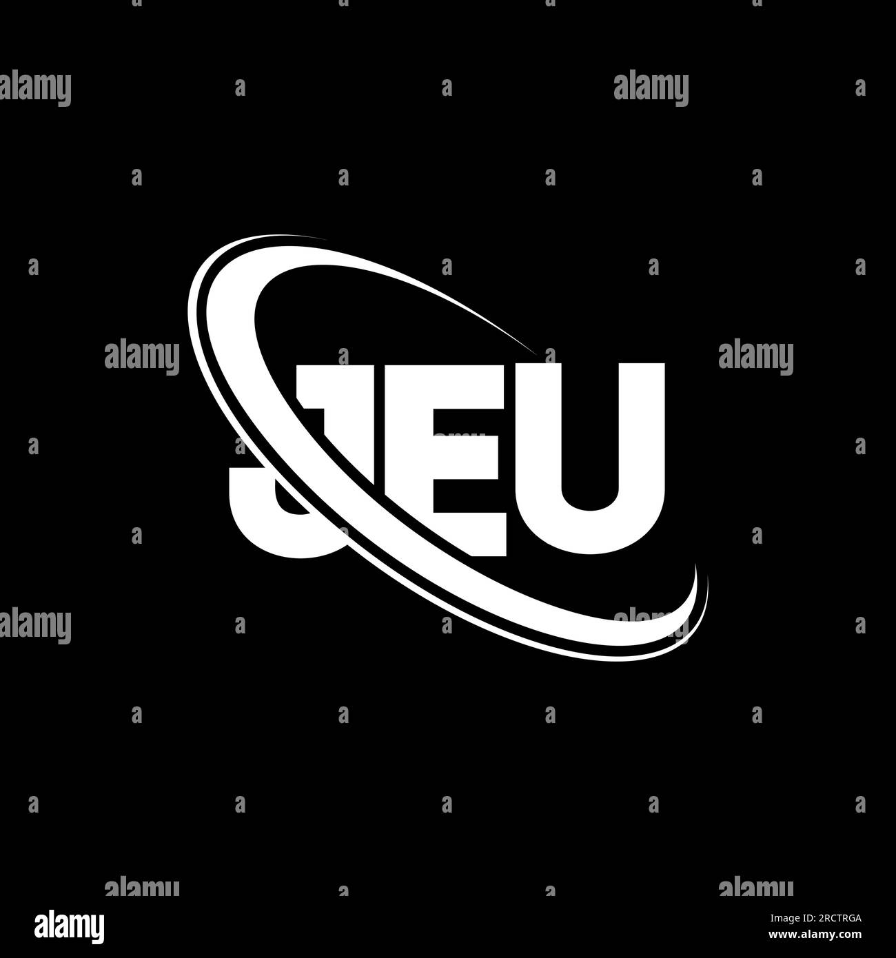 JEU logo. JEU letter. JEU letter logo design. Initials JEU logo linked with circle and uppercase ...