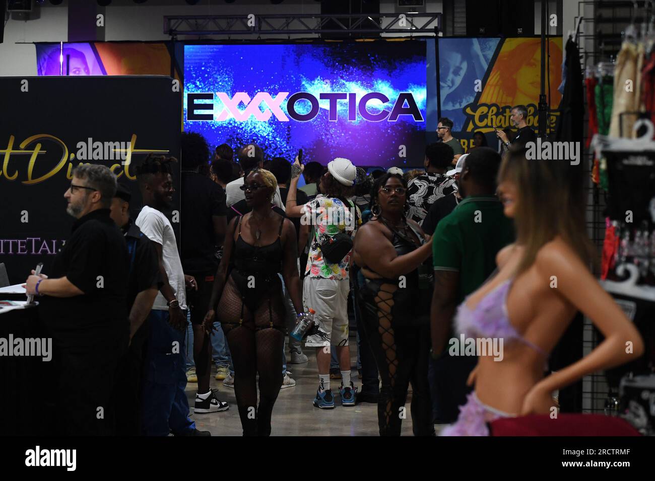 Miami, FL, USA. 15th July, 2023. Cam Girls are seen during the 2023 Exxxotica Expo held at The ...
