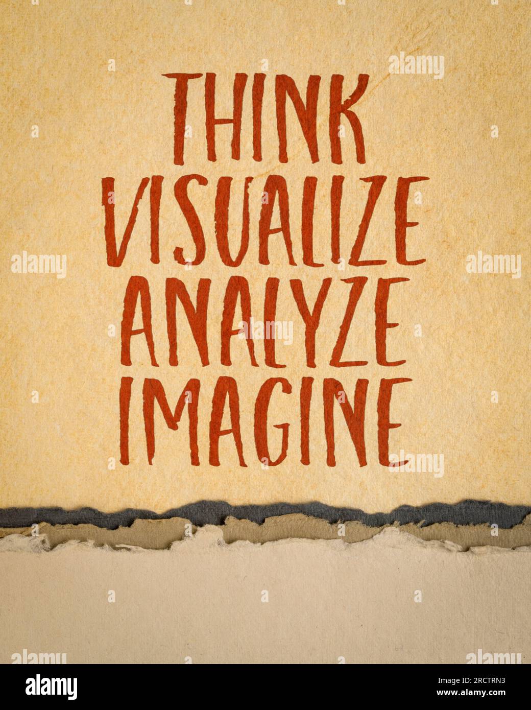 think, visualize, analyze and imagine - inspirational handwriting on ...