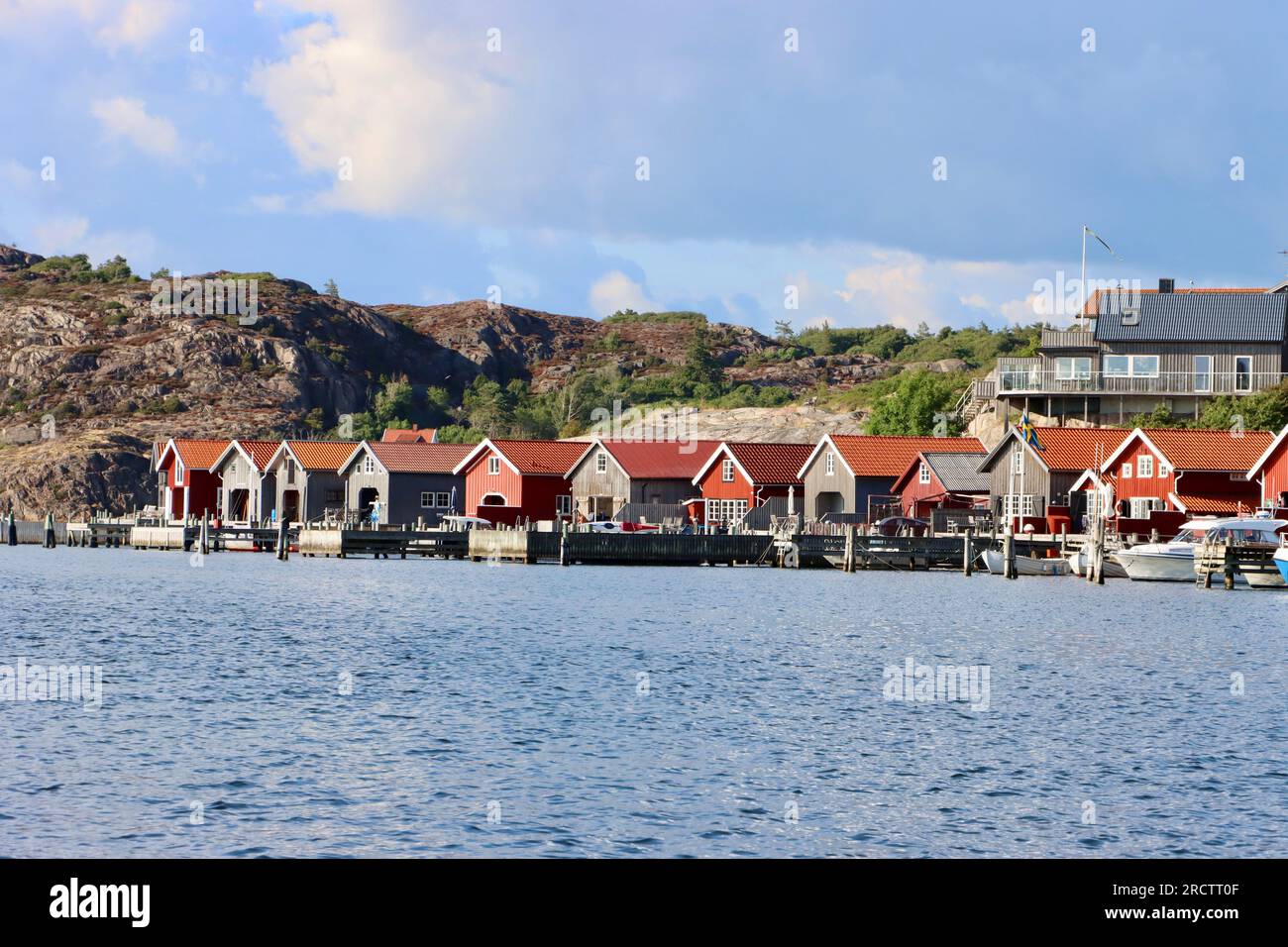 Swedish summer destination Fjällbacka village, harbor and archipelago ...