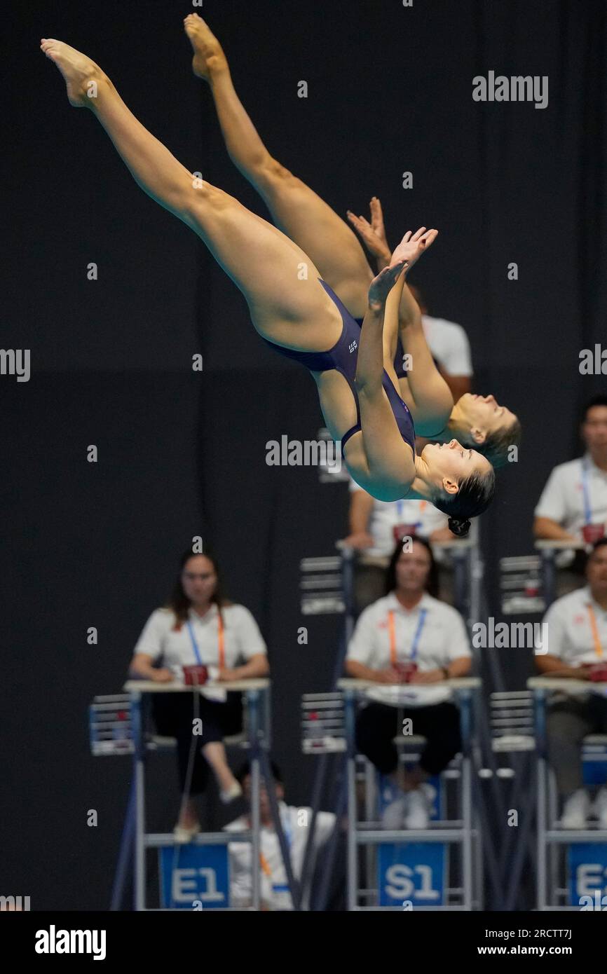 Brittany O'Brien and Georgia Sheehan, of Australia,compete in the women ...