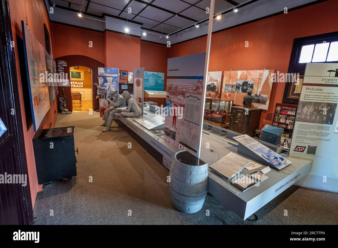 Historical display in Wallangarra Railway Station Museum, Wallangarra ...