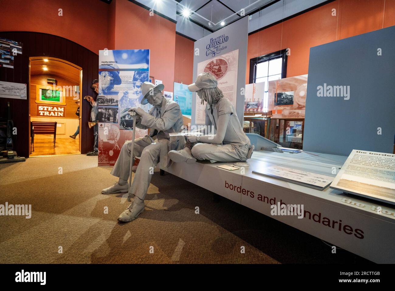 Historical display in Wallangarra Railway Station Museum, Wallangarra ...