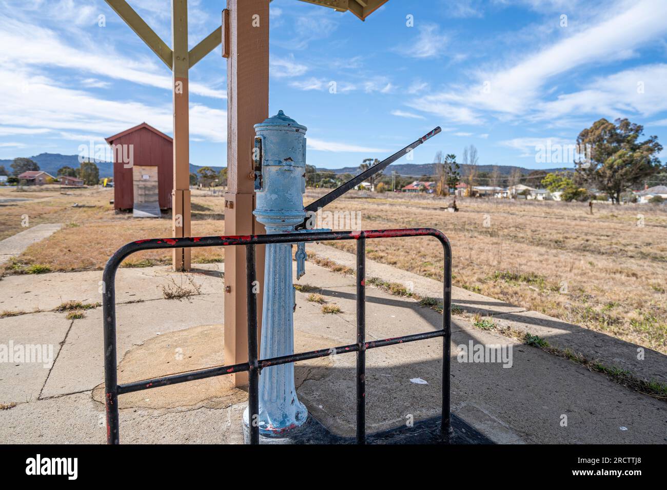 Old station platform at historic Wallangarra Railway Station ...