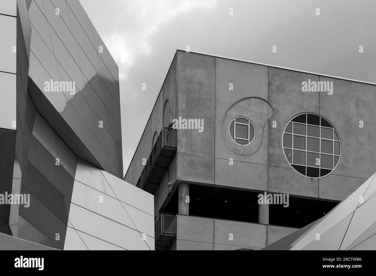 Black and white tone, Exterior view of House of Music, Musikkens Hus ...
