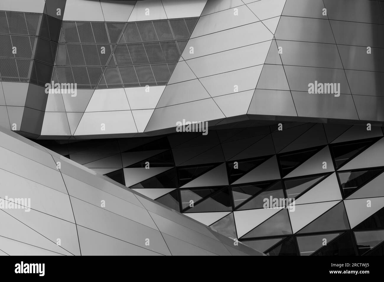 Black and white tone, Exterior view of mixture various pattern of ...