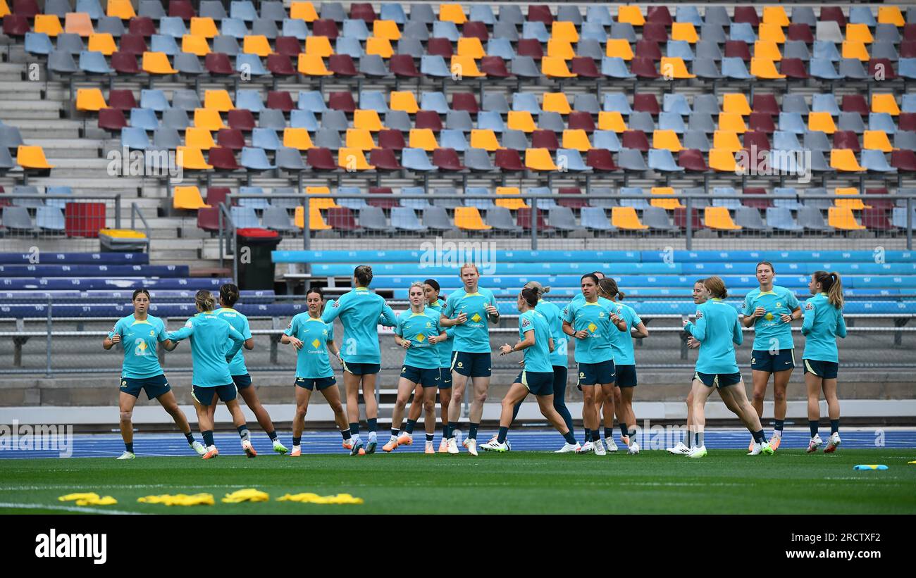 Brisbane, Australia. 17th July, 2023. The Matildas are seen during an ...