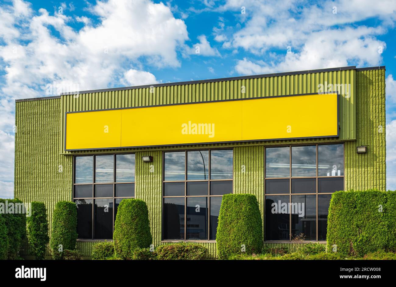 Commerce and Industry new modern building with blue sky. Industry state ...