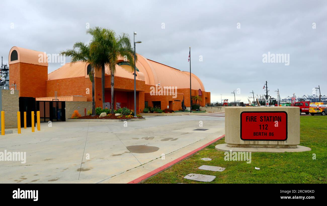 Los Angeles, California: San Pedro Fire Boat Building, Port of Los ...