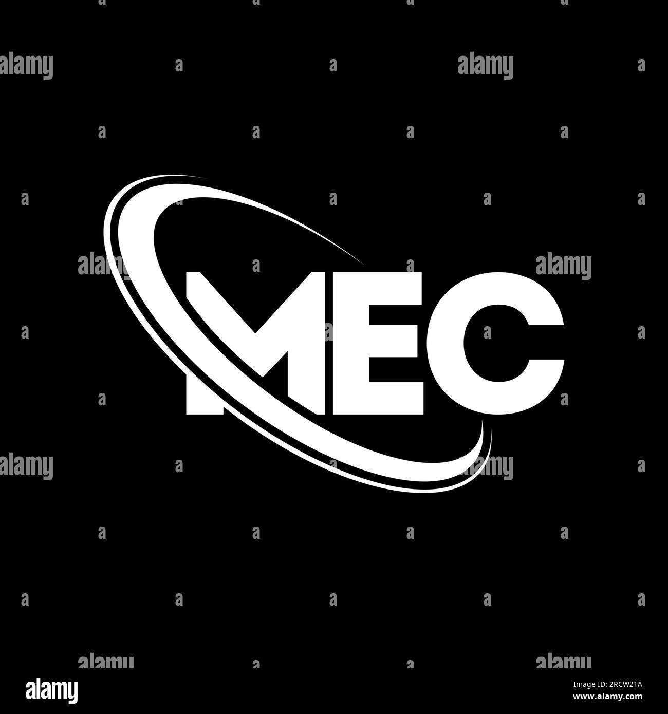 MEC logo. MEC letter. MEC letter logo design. Initials MEC logo linked ...