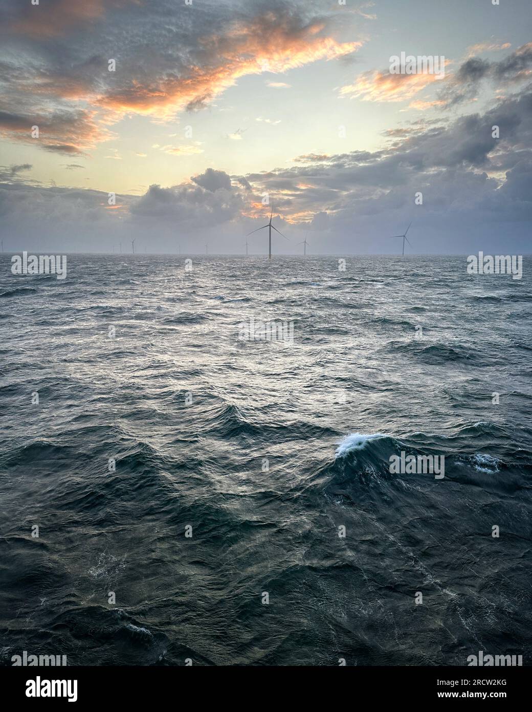 North sea wind farm. Wind Turbines Stock Photo - Alamy