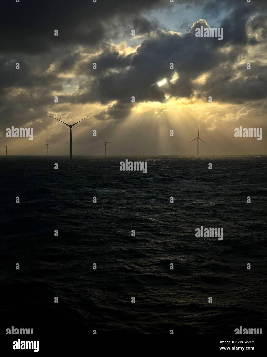 North sea wind farm. Wind Turbines Stock Photo - Alamy