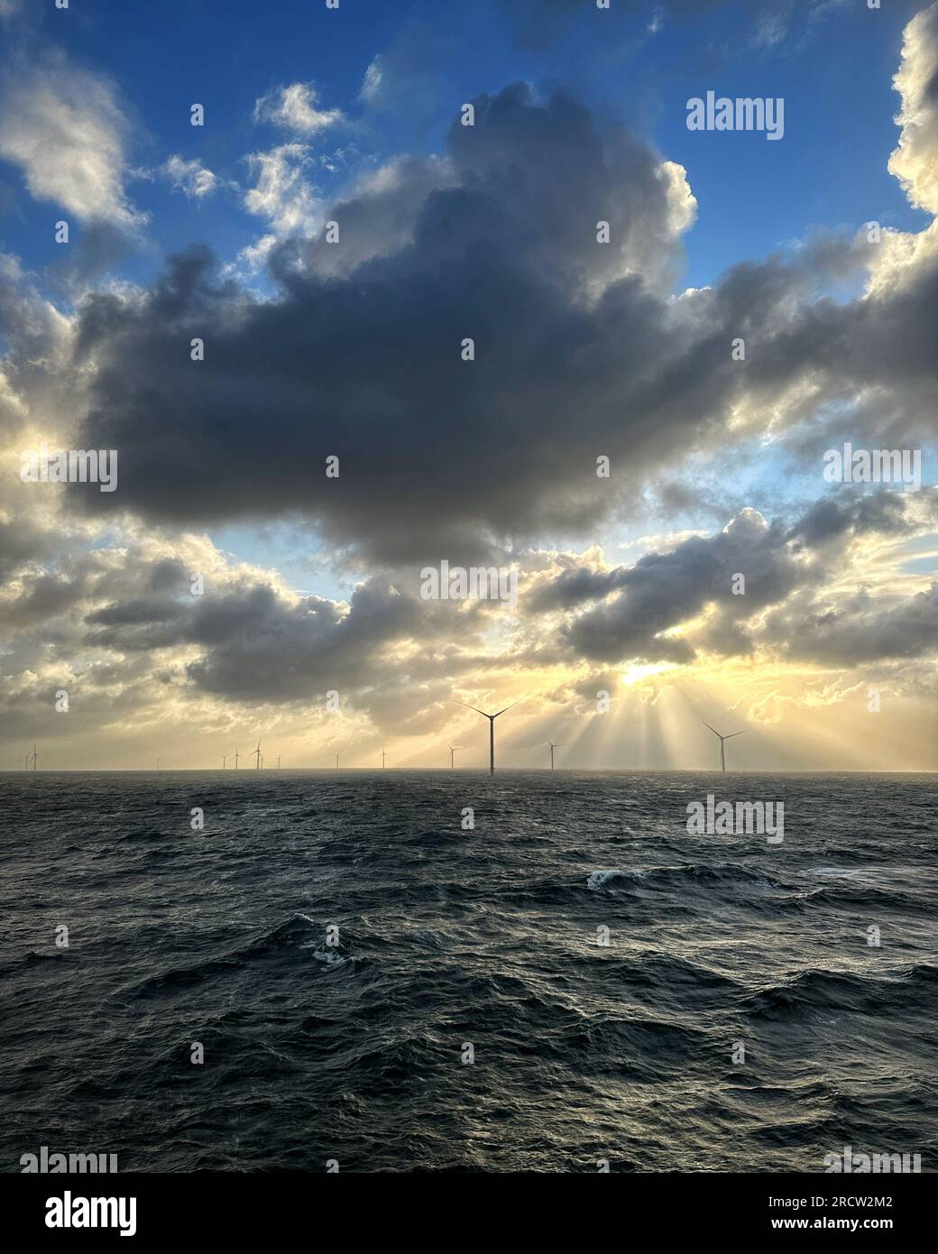 Windfarm ocean sun hi-res stock photography and images - Alamy