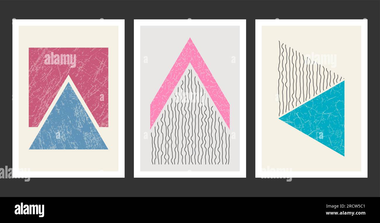 A set of hand-drawn paintings for interior design of premises ...