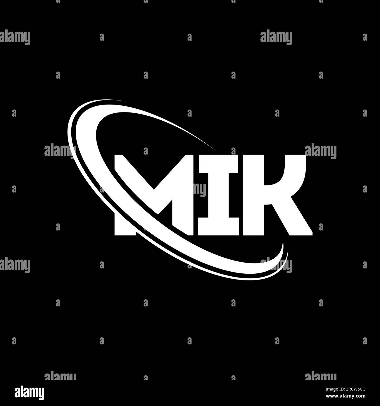 MIK logo. MIK letter. MIK letter logo design. Initials MIK logo linked ...