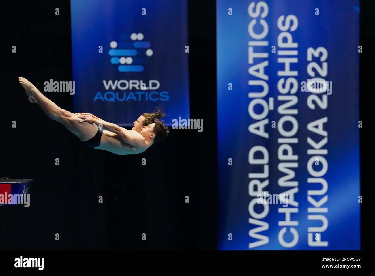 Cassiel Rousseau and Domonic Bedggood, of Australia, compete in the men ...