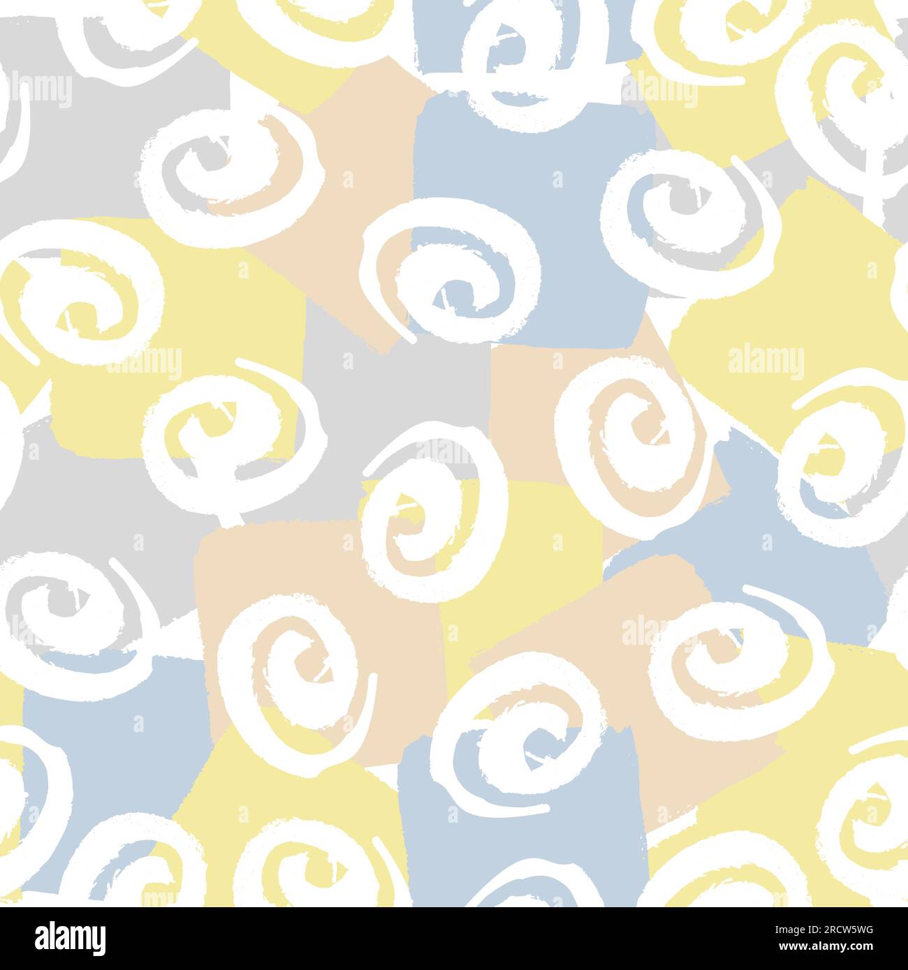 Vector multicolor seamless pattern from blots. Free form abstract spots ...