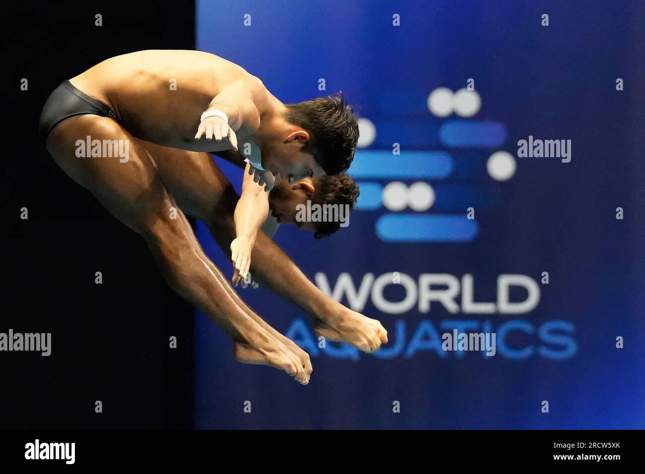 Kevin Berlin Reyes and Randal Willars Valdez, of Mexico, compete in the ...