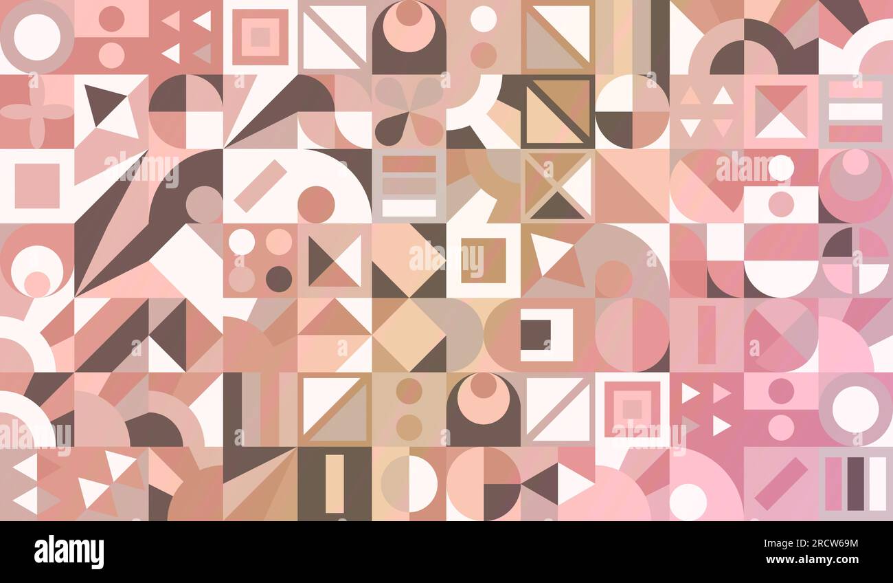 Seamless pattern of geometric shapes. Abstract art idea for wall design ...