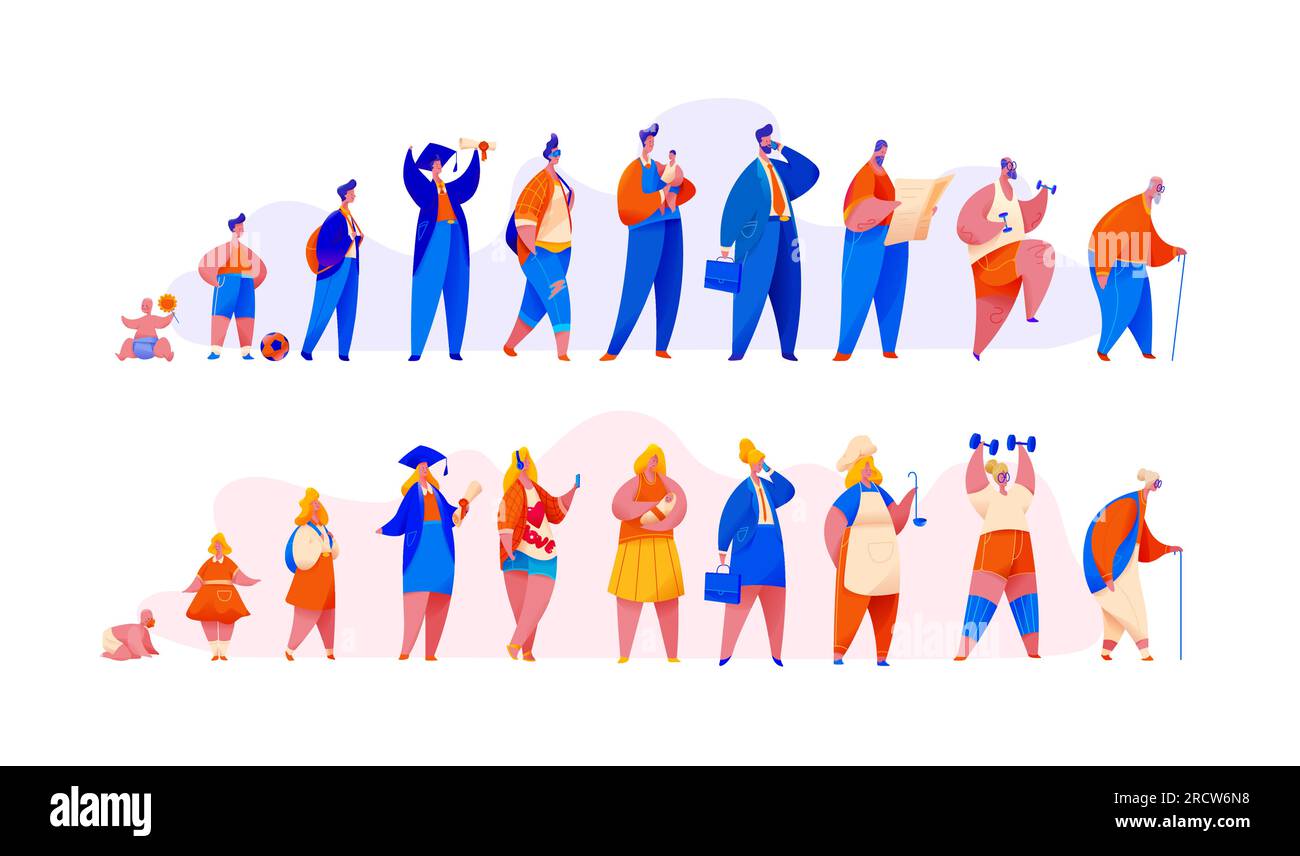 Boy growing stages of development hi-res stock photography and images ...