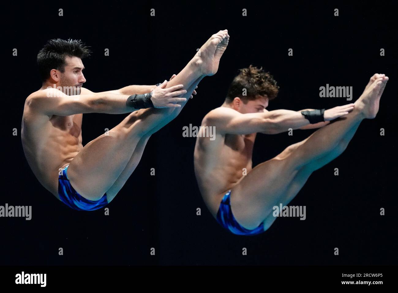 Brandon Loschiavo and Jordan Rzepka, of the United States, compete in ...