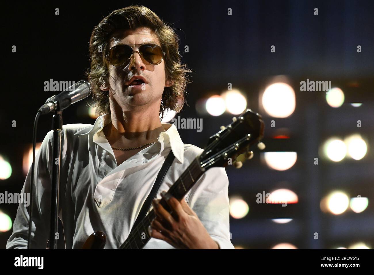 Alex Turner of Arctic Monkeys during European Tour 2023 Rock in Roma ...