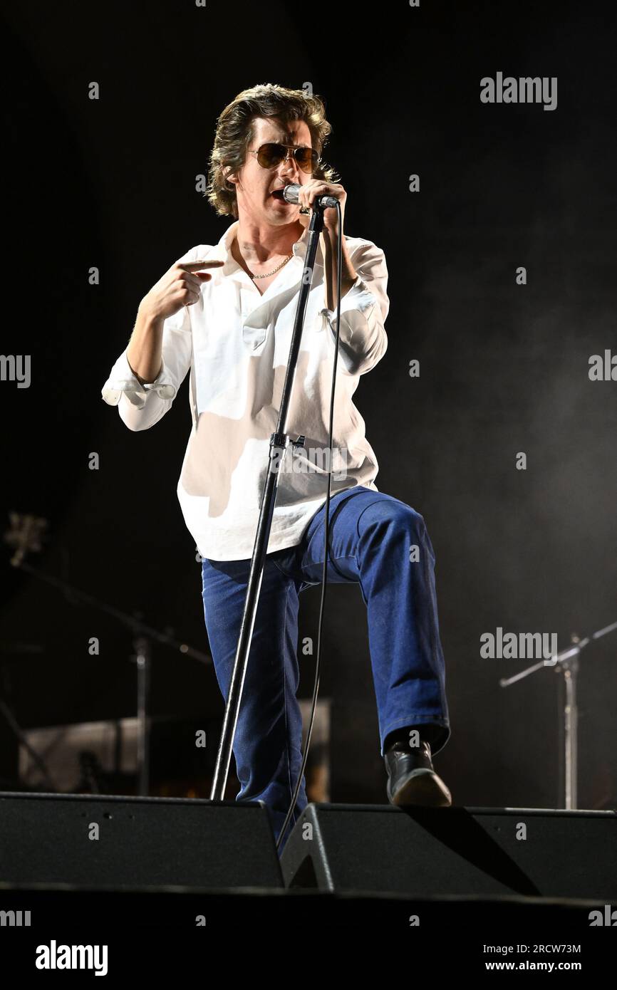 Alex Turner of Arctic Monkeys during European Tour 2023 Rock in Roma ...