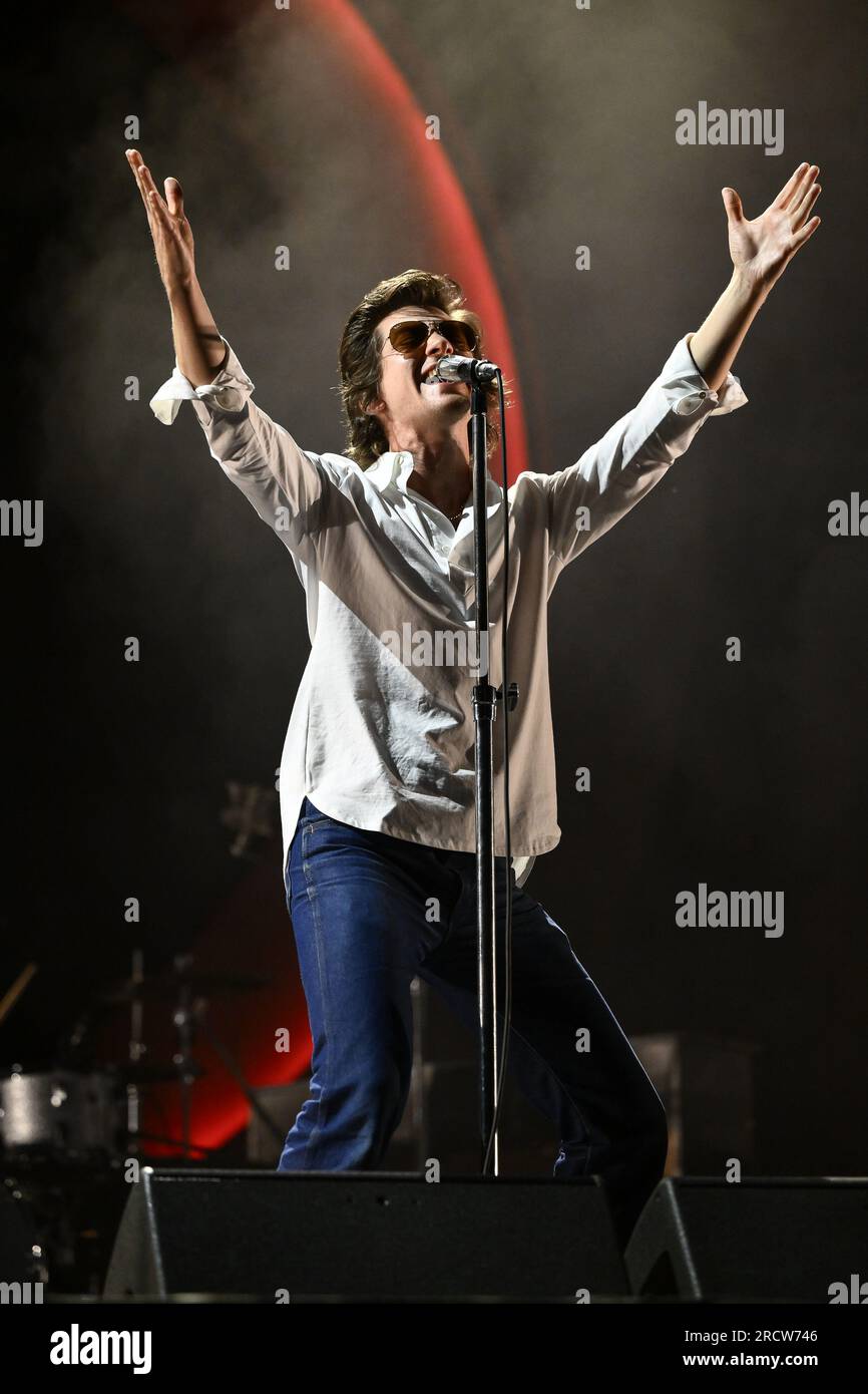 Alex Turner of Arctic Monkeys during European Tour 2023 Rock in Roma ...