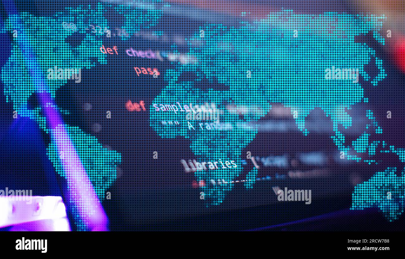 Digital technology industry concept Development of programming and ...