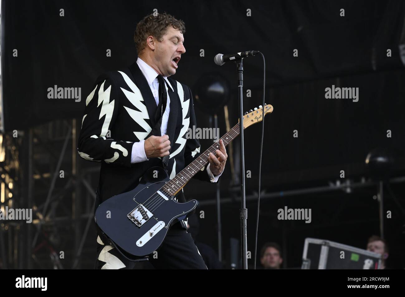 Nicholaus Arson of The Hives Live at Rock in Roma 2023, at Ippodromo ...