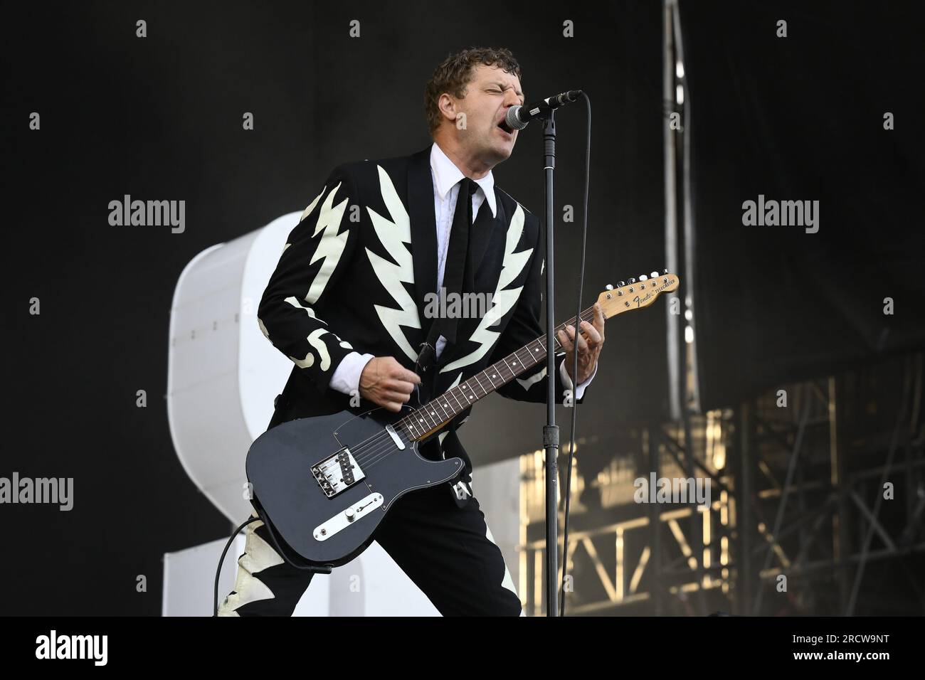 Nicholaus Arson of The Hives Live at Rock in Roma 2023, at Ippodromo ...