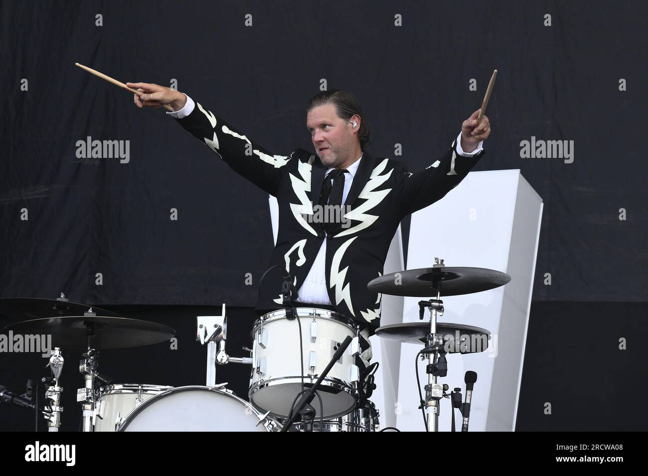 Chris Dangerous of The Hives Live at Rock in Roma 2023, at Ippodromo ...