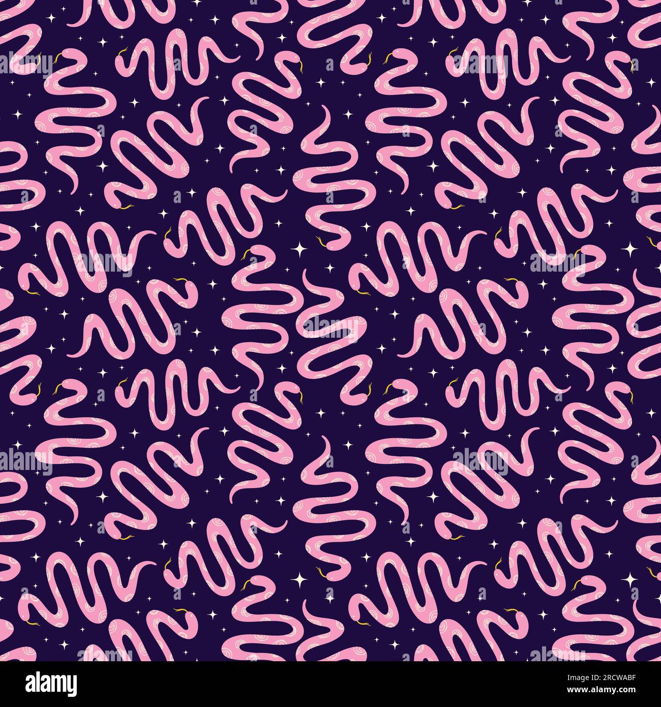 Snake pattern. Halloween Gothic pattern with magical snakes Stock ...