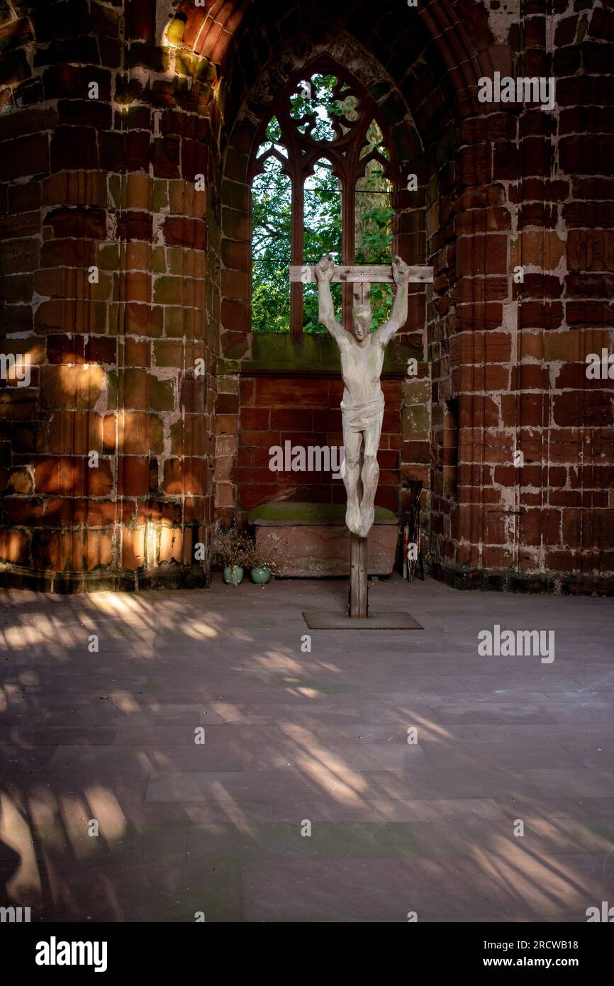 Jesus in a red bricks chapel Stock Photo - Alamy