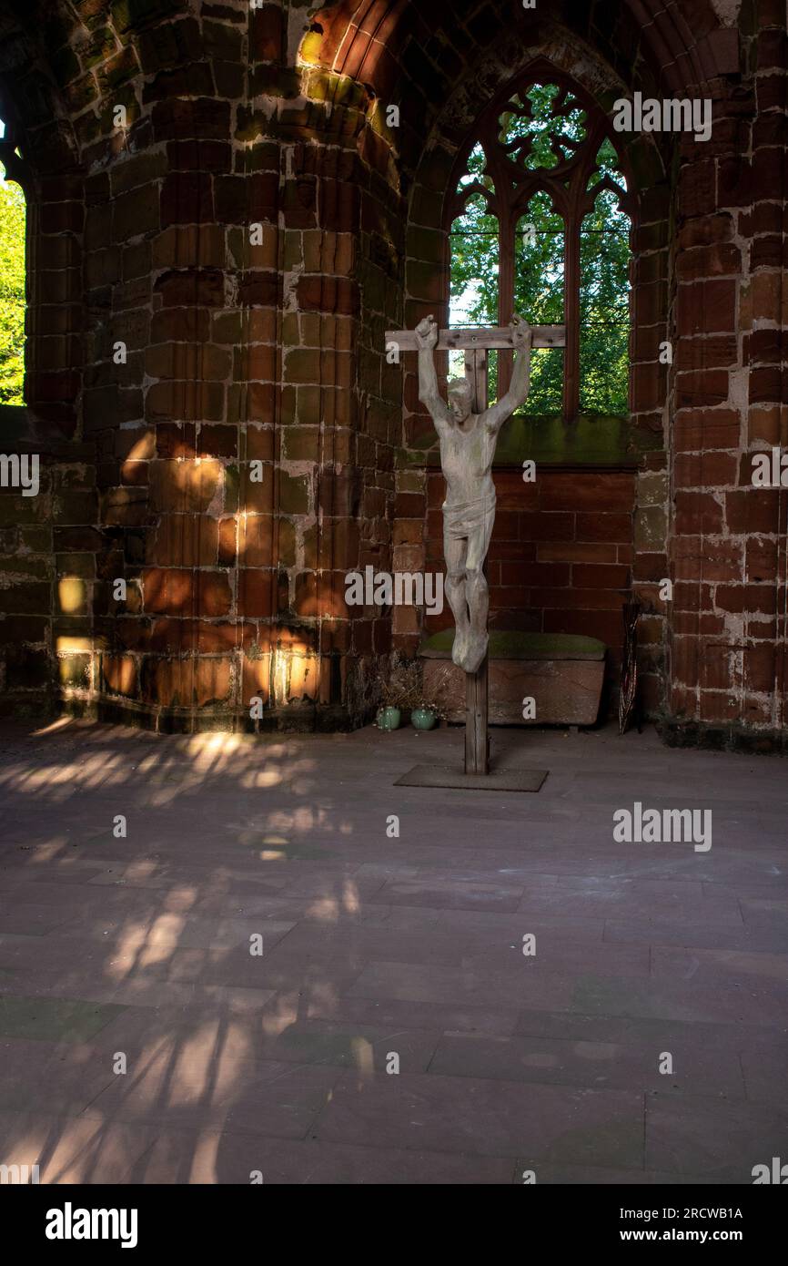 Jesus in a red bricks chapel Stock Photo - Alamy