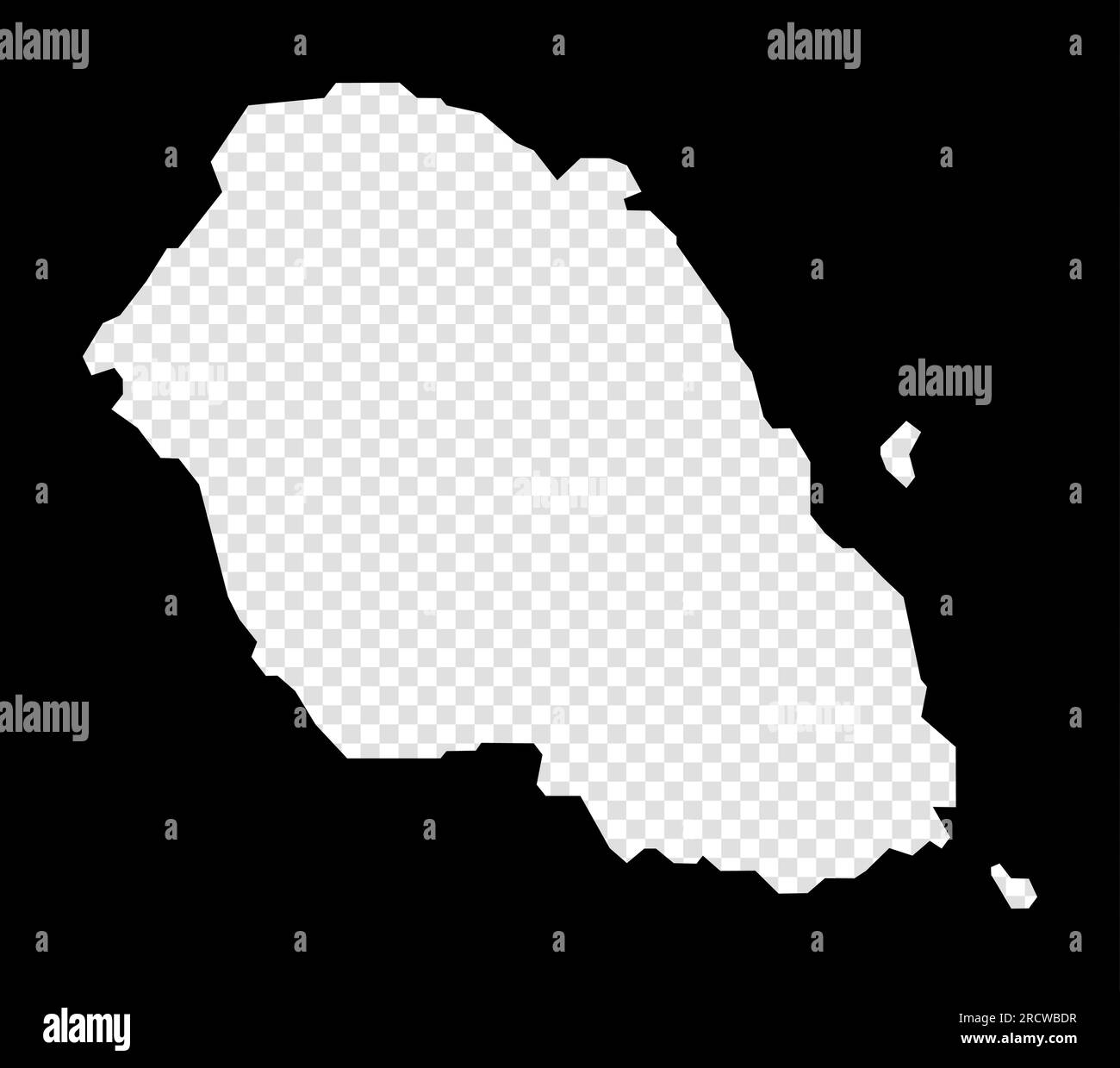 Stencil map of Graciosa. Simple and minimal transparent map of Graciosa ...