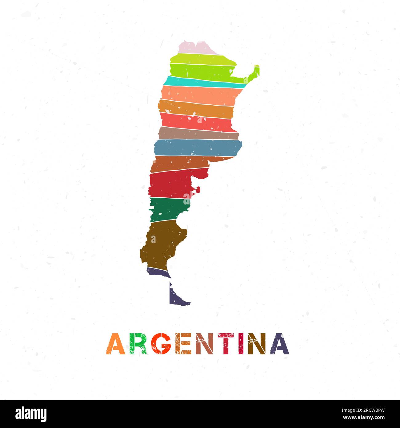 Argentina map design. Shape of the country with beautiful geometric ...