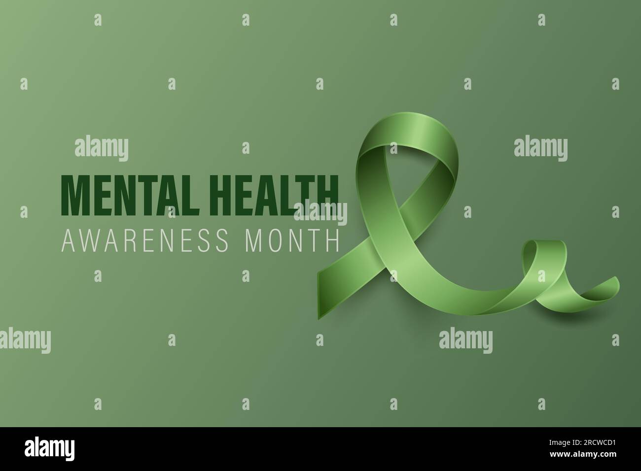 Mental Health Awareness Month Banner, Card, Placard with Vector 3d ...