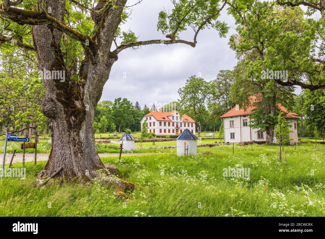 View at a mansion building in the swedish countryside Stock Photo - Alamy
