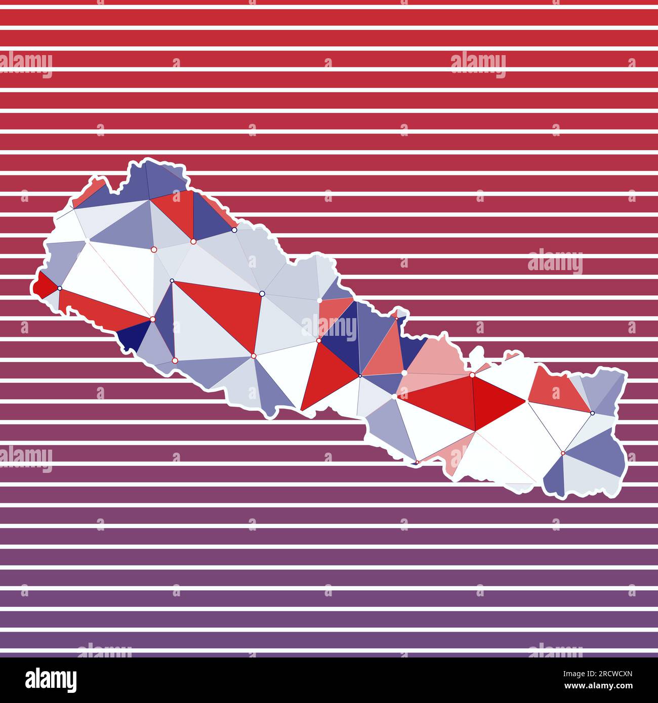 Nepal vector illustration. Nepal design on gradient stripes background ...