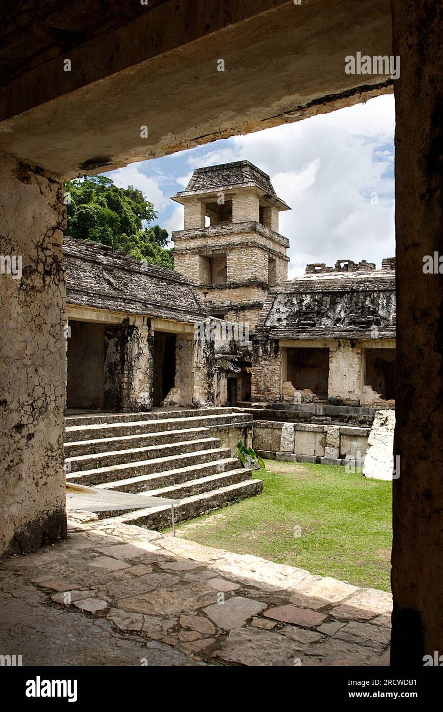The palace, Pre-Hispanic City and National Park of Palenque, Palenque ...