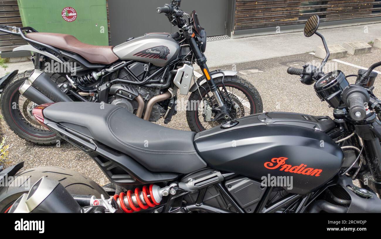 Bordeaux , France - 07 01 2023 : Indian FTR 1200 S motorcycle logo sign ...