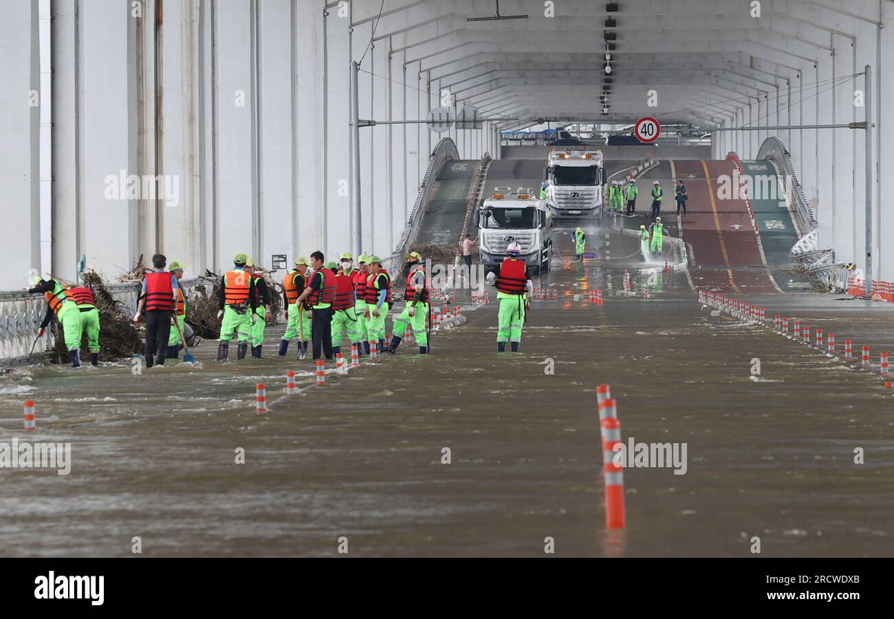 17th July, 2023. Work to reopen Jamsu Bridge Work to reopen the Jamsu ...