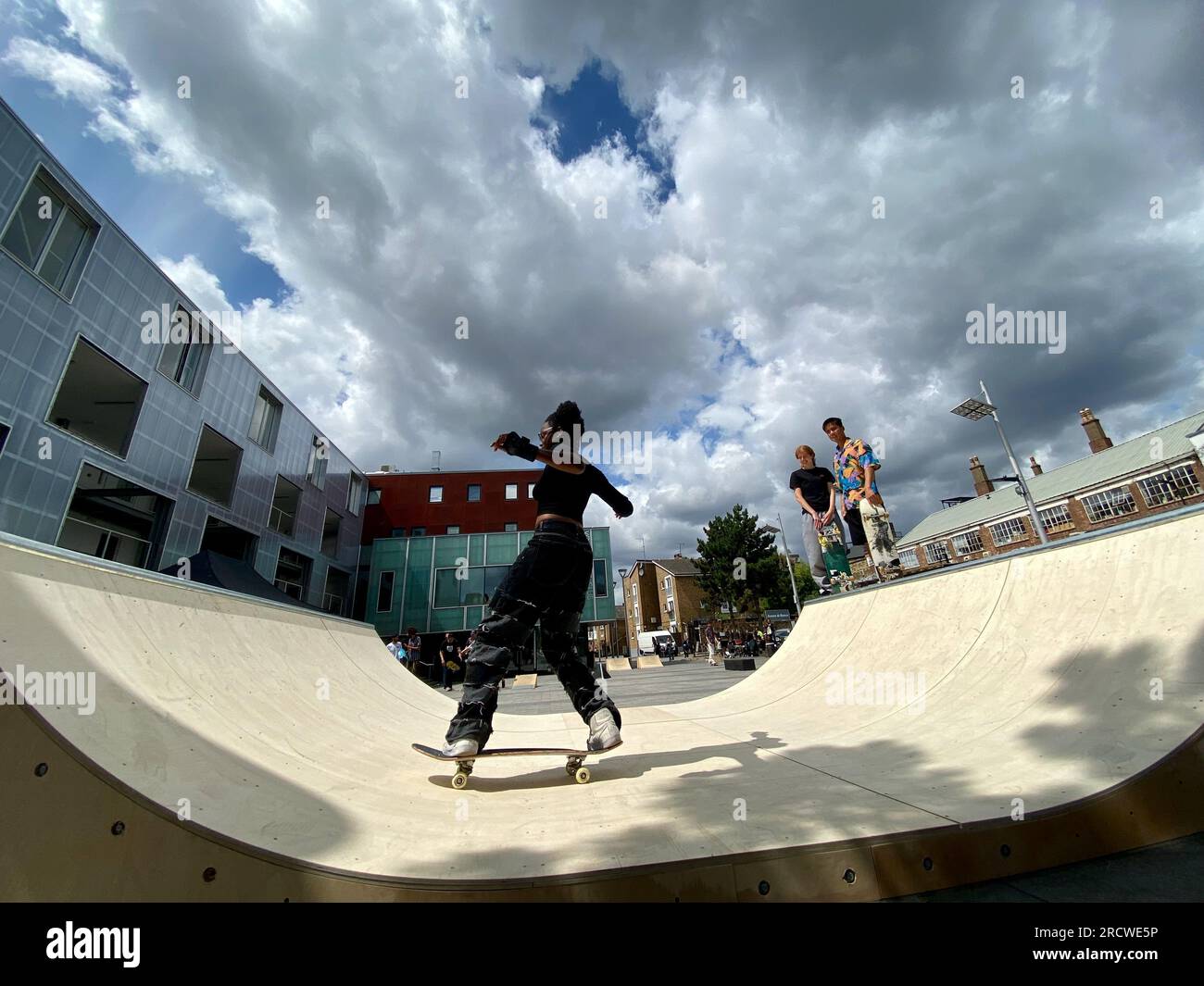 skateboarders at the skatepal organised skateboarding day in gillet ...