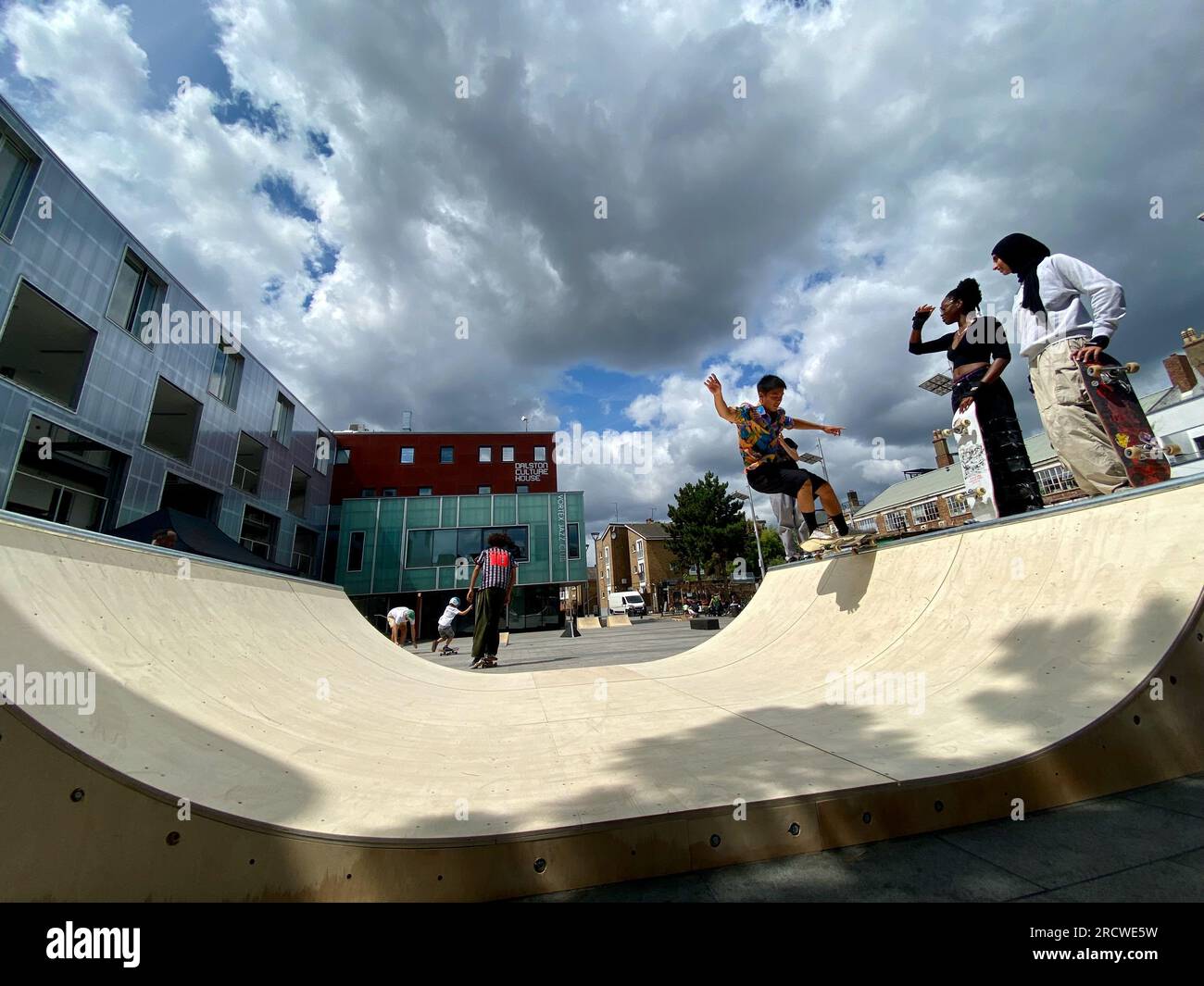 skateboarders at the skatepal organised skateboarding day in gillet ...