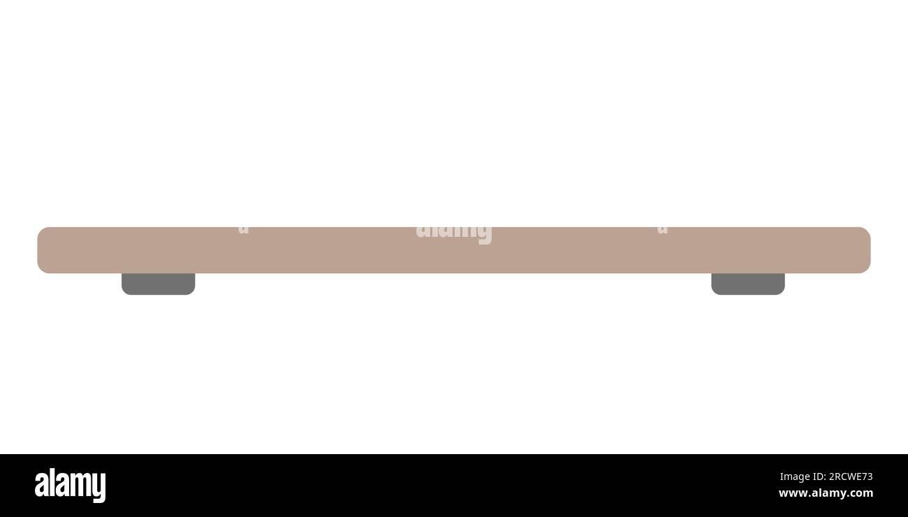 Hanging open shelf for wall, interior design element for living room or ...